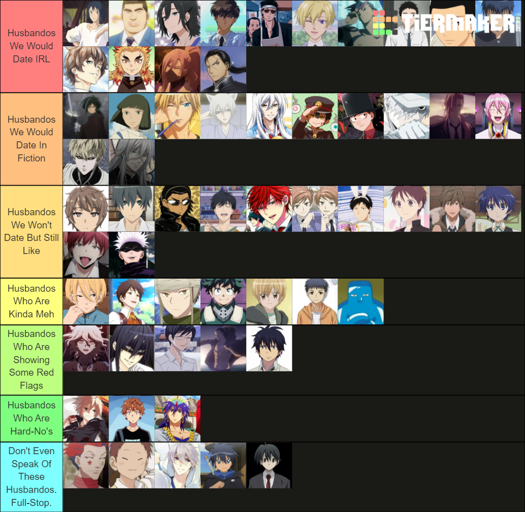 Husbando Tier List (Community Rankings) - TierMaker