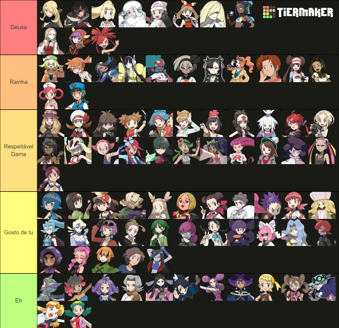 Pokemon Female Characters Tier List (Community Rankings) - TierMaker