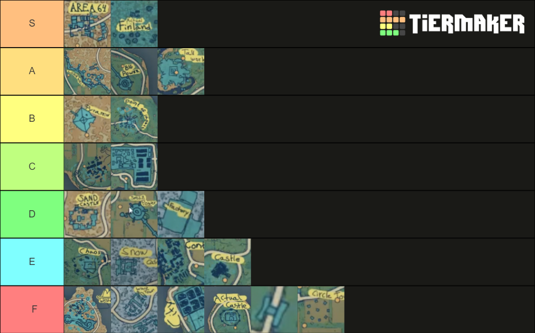 TABG areas Tier List (Community Rankings) - TierMaker
