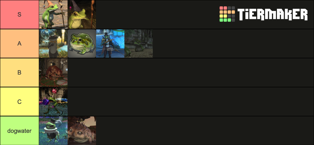 FFXIV Frogs Tier List (Community Rankings) - TierMaker
