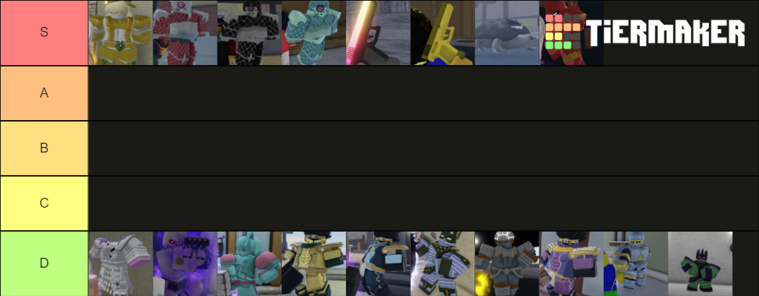 Stand skins [YBA] Tier List (Community Rankings) - TierMaker