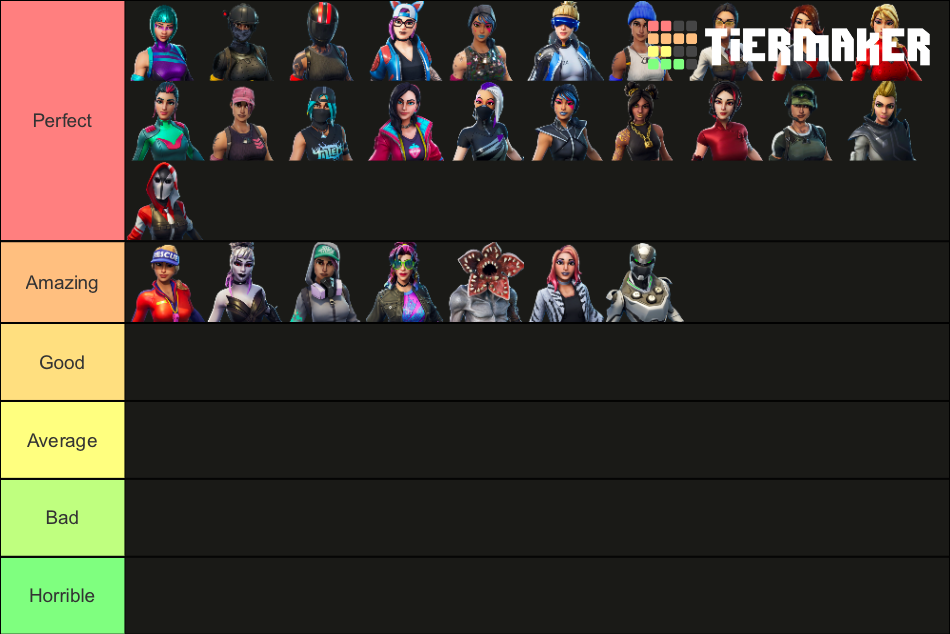 Rank every fortnite skin (9th august 2019) Tier List (Community ...