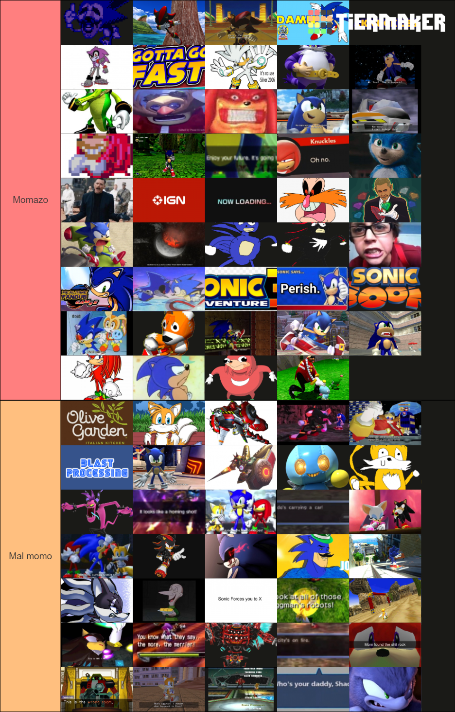 Sonic Memes Tier List (Community Rankings) - TierMaker