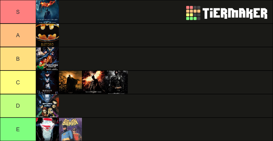 Batman Movie Tier List (Community Rankings) - TierMaker