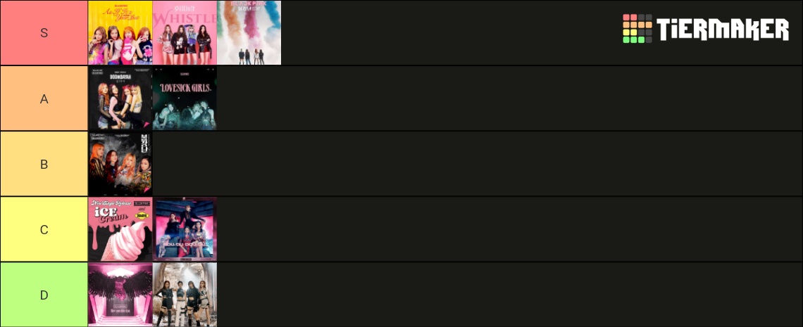 Blackpink Title Tracks Tier List (Community Rankings) - TierMaker