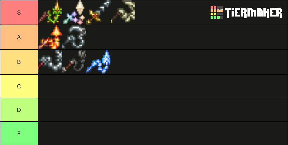 Terraria Whips Tier List (Community Rankings) - TierMaker