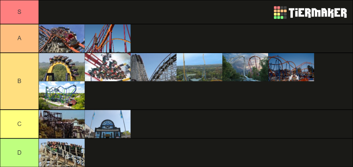 Six Flags Great America Rides Tier List (Community Rankings) - TierMaker