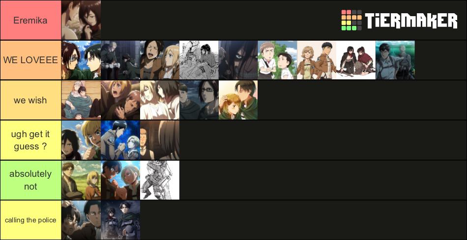 attack on titan ships Tier List (Community Rankings) - TierMaker