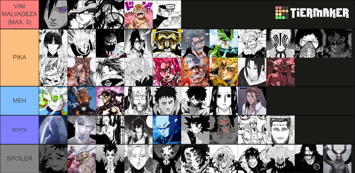 Shonen Villains Tier List (Community Rankings) - TierMaker