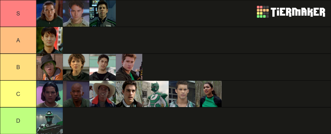Green Power Rangers Tier List (Community Rankings) - TierMaker