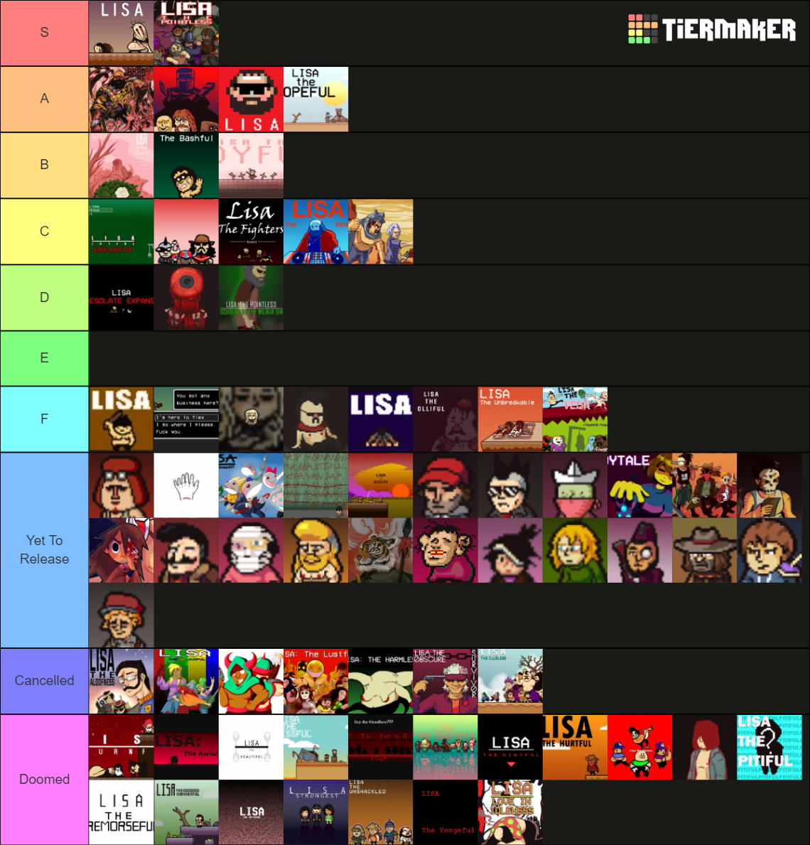 LISA Game Tier List (Community Rankings) - TierMaker