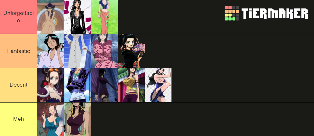 Nico Robin Outfits Tier List (Community Rankings) - TierMaker
