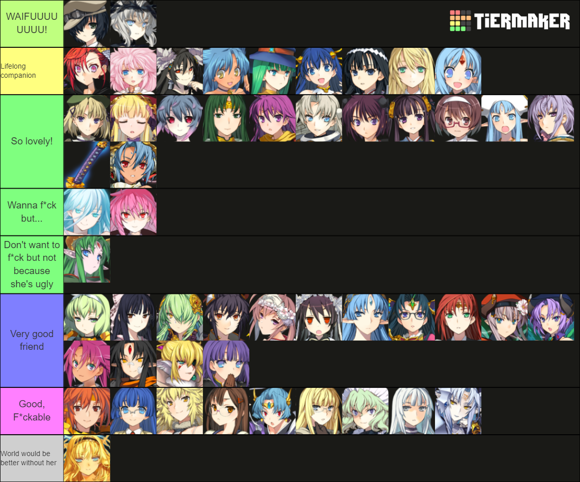 Rance Gals Tier List (Community Rankings) - TierMaker
