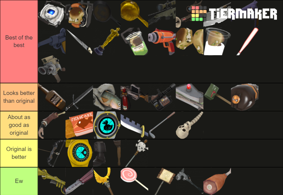 Weapon Reskins - TF2 Tier List (Community Rankings) - TierMaker