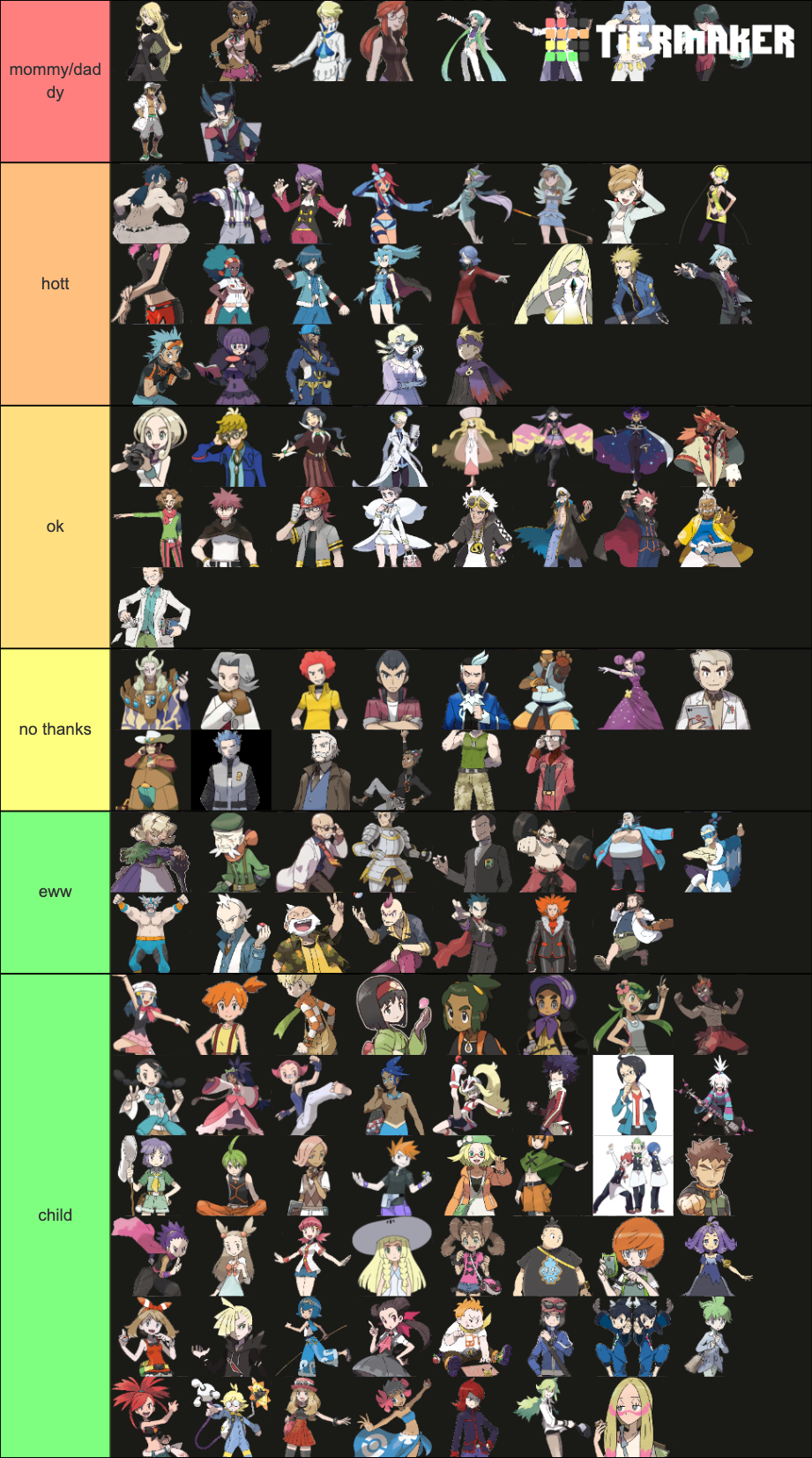 Pokemon Characters Tier List (Community Rankings) - TierMaker