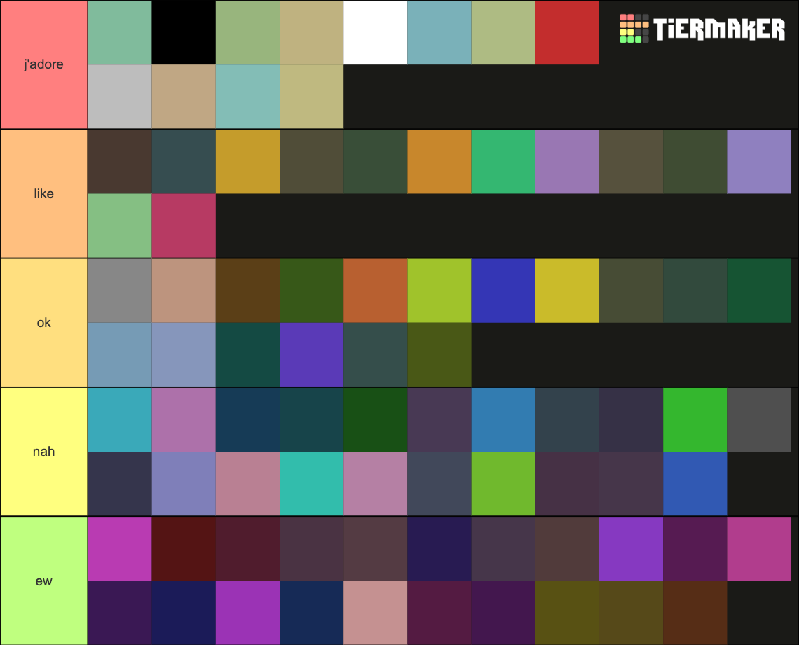 Color but there is a lot of colors Tier List (Community Rankings ...