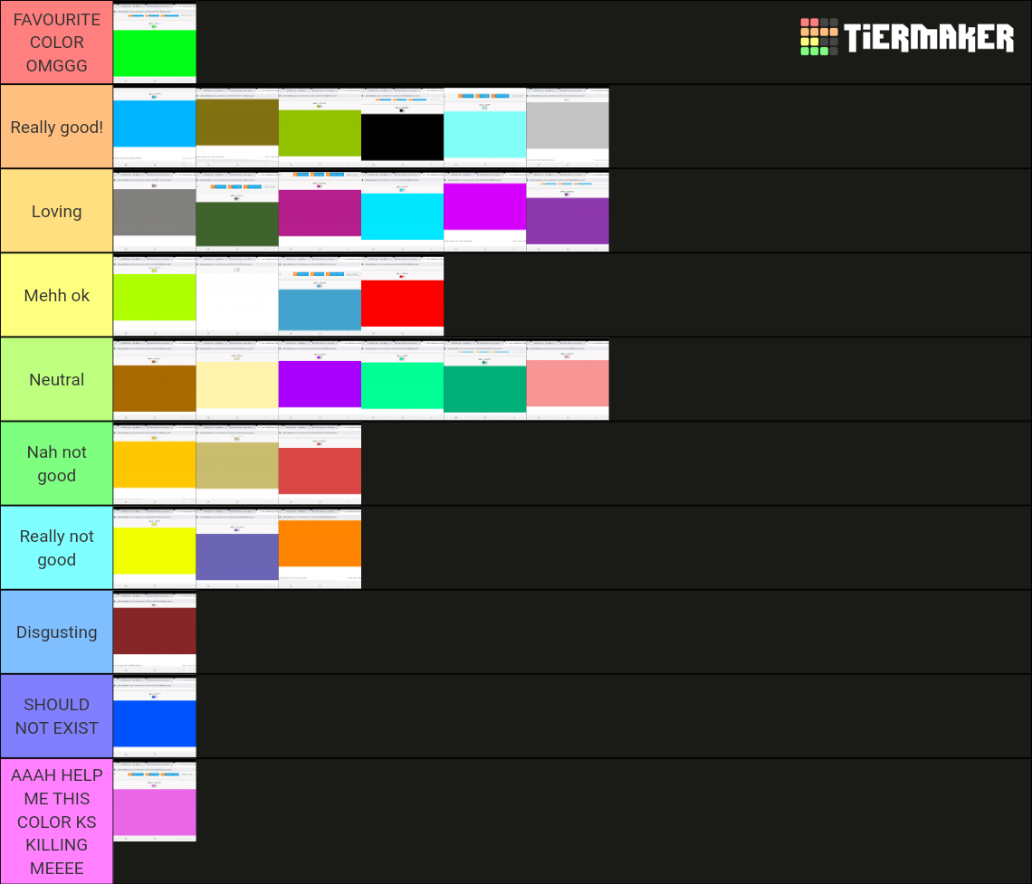 Colors 32 now Tier List (Community Rankings) - TierMaker