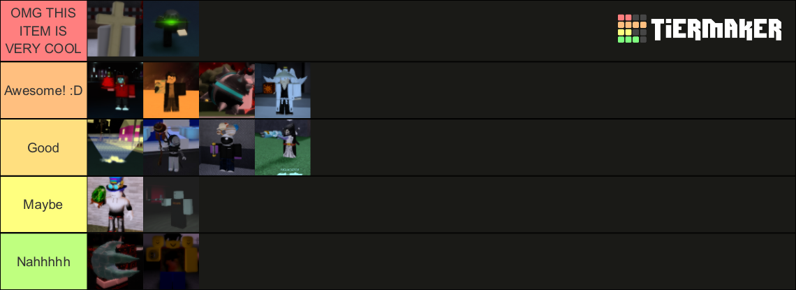 Midnight Horrors' event items Tier List (Community Rankings) - TierMaker