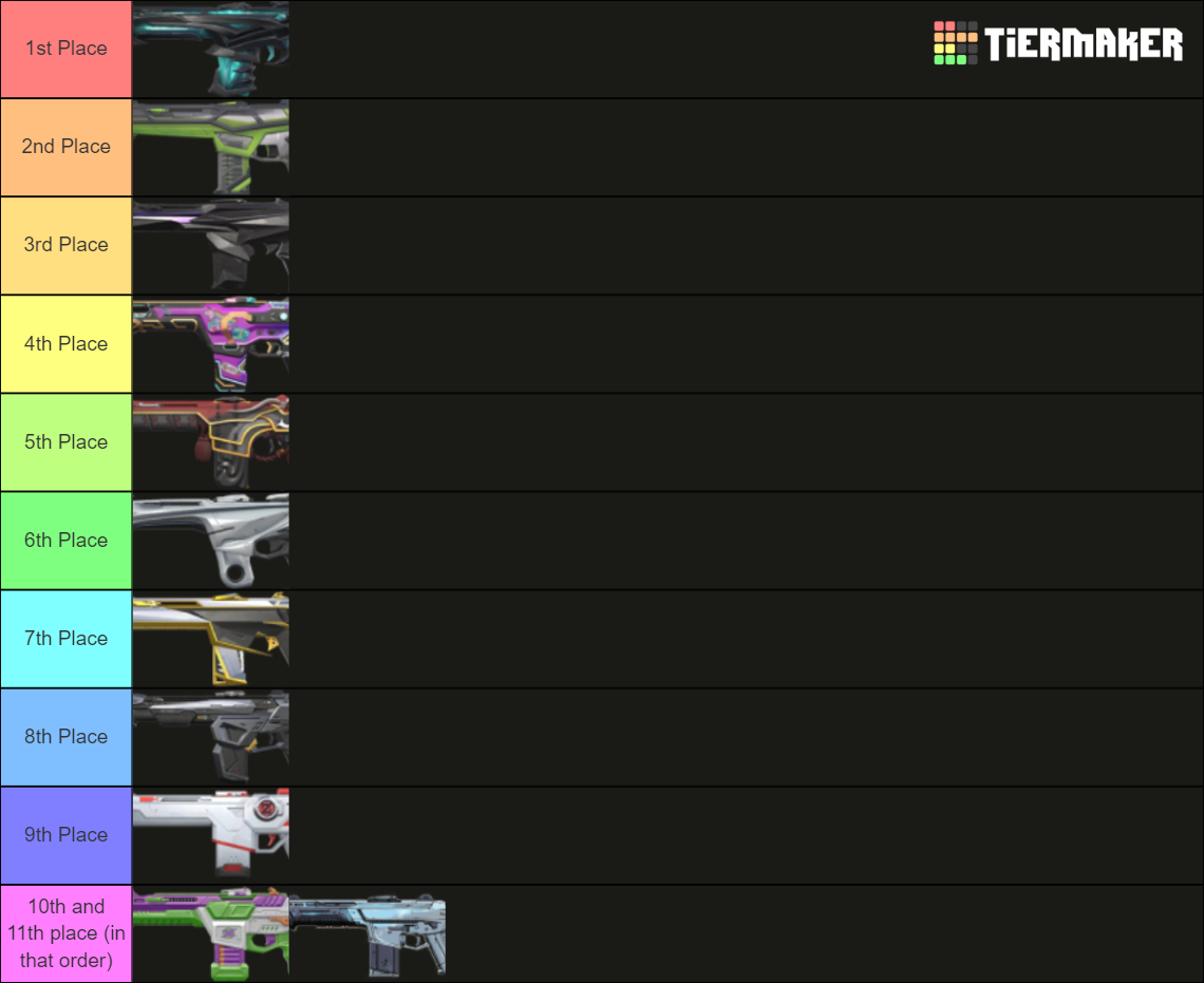Premium Valorant Phantom Skins Tier List (Community Rankings) - TierMaker