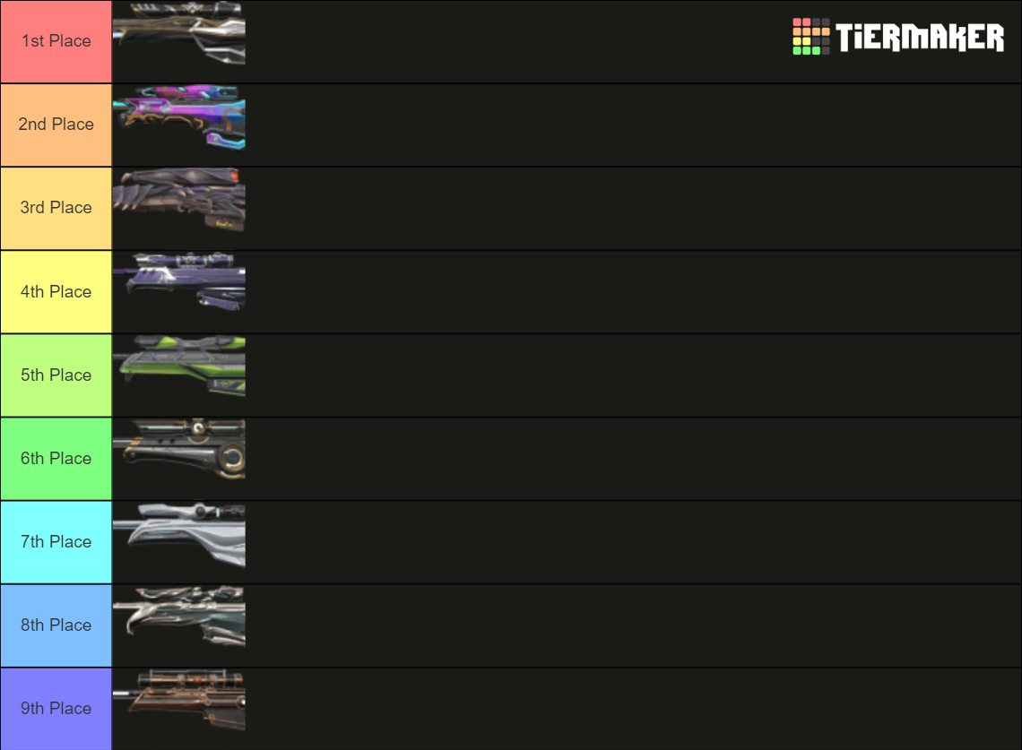 Premium Valorant Operator Skins Tier List (Community Rankings) - TierMaker