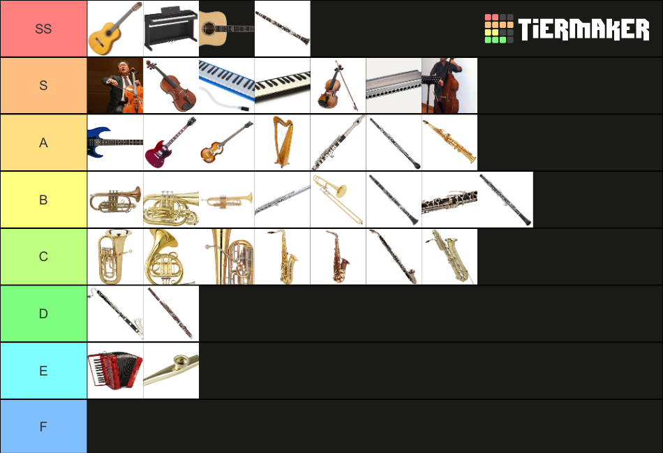 Instruments Tier List (Community Rankings) - TierMaker