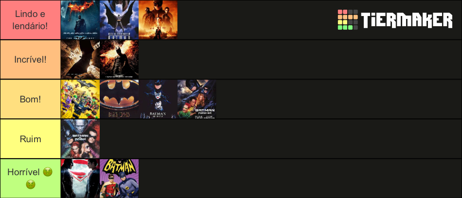 Batman Movies Tier List (Community Rankings) - TierMaker