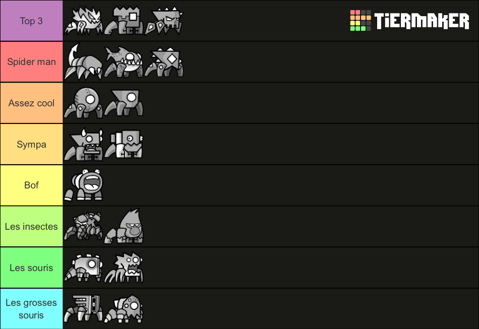 Spiders in Geometry Dash Tier List (Community Rankings) - TierMaker