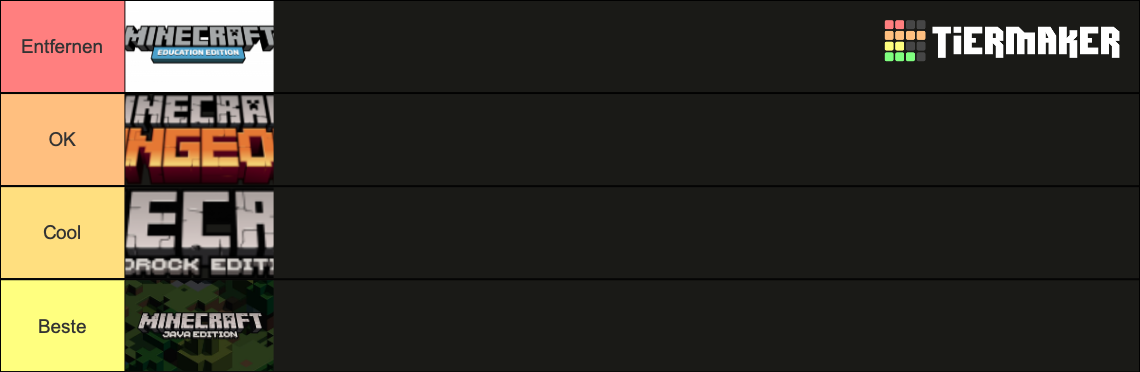 Minecraft Versions Tier List (Community Rankings) - TierMaker