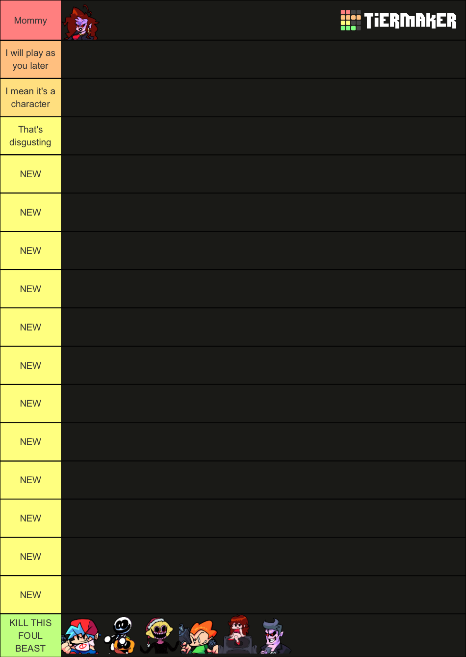 Friday Night Funkin characters Tier List (Community Rankings) - TierMaker
