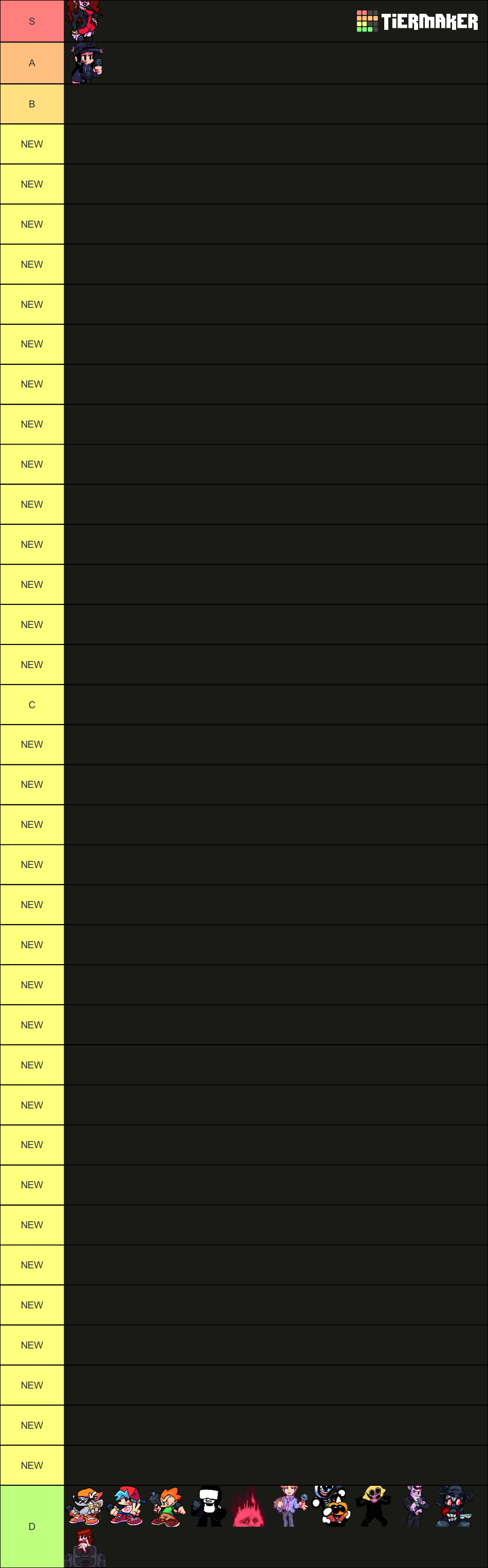 Friday Night Funkin' Characters Tier List (Community Rankings) - TierMaker