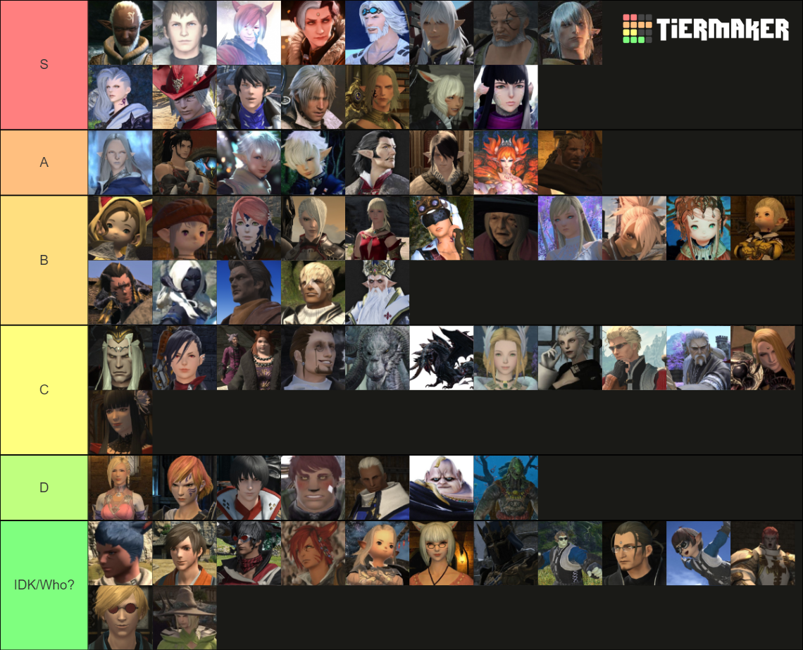 FFXIV Characters Tier List (Community Rankings) - TierMaker