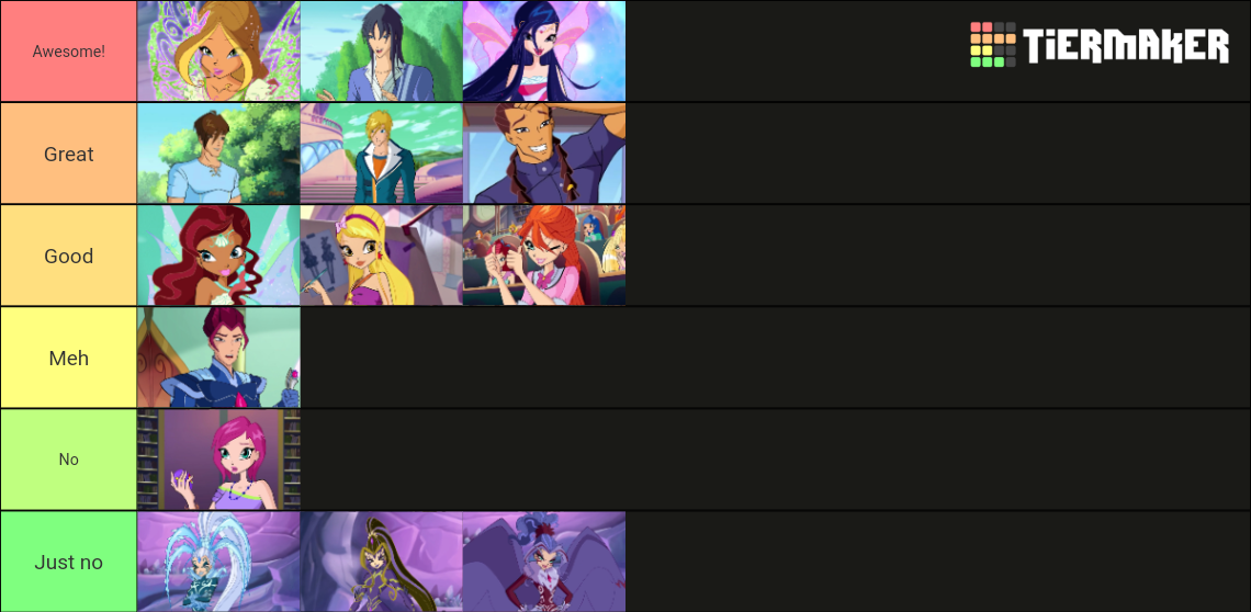 Winx Club Characters Tier List (Community Rankings) - TierMaker
