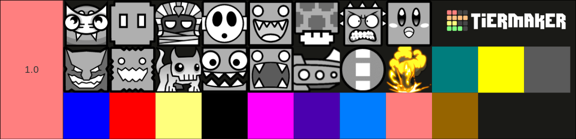 Geometry Dash All Icons Tier List (Community Rankings) - TierMaker
