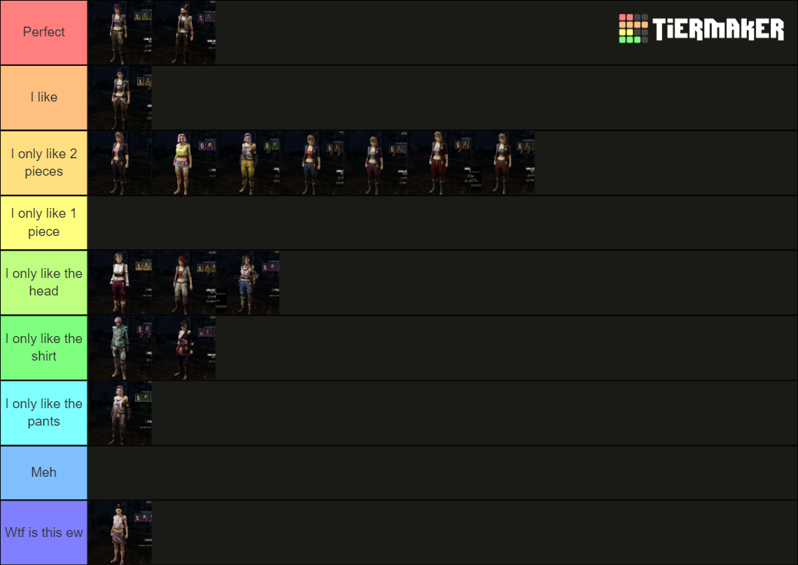 Dead By Daylight Yui Kimura Cosmetics Tier List (Community Rankings ...