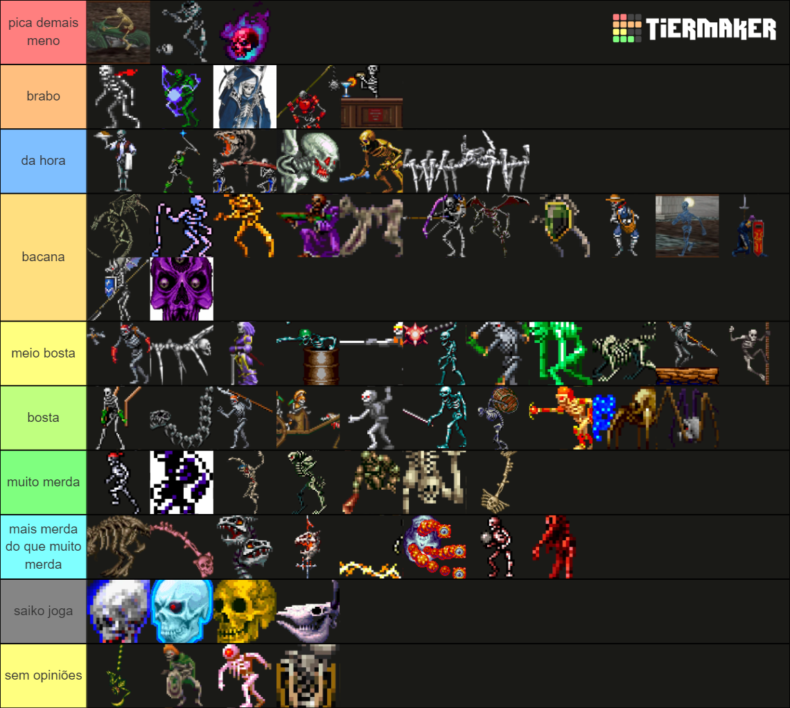 Castlevania Skeletons Tier List (Community Rankings) - TierMaker