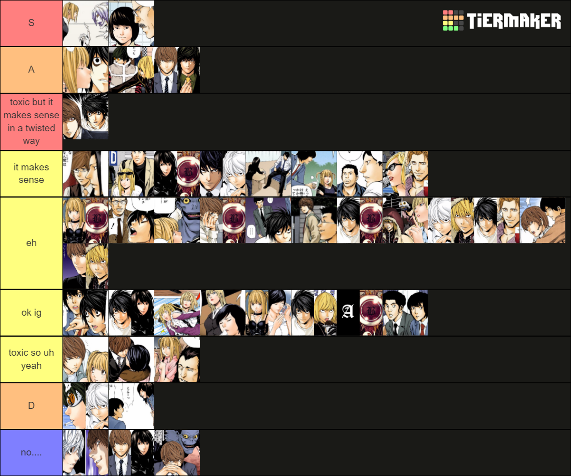 Death Note Ships Tier List (Community Rankings) - TierMaker