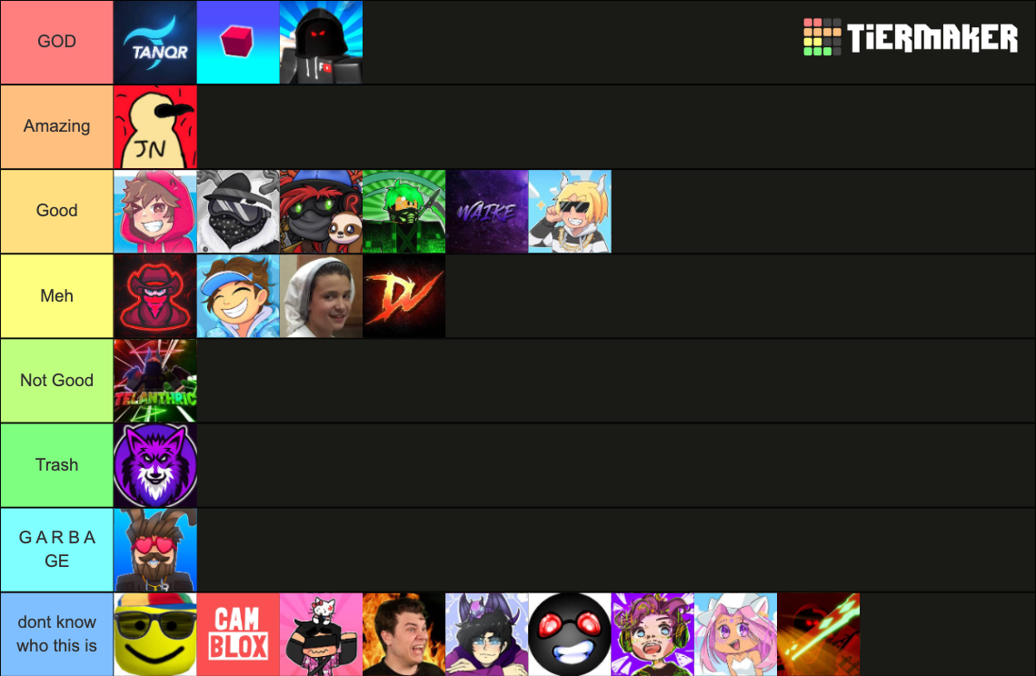 Rating Roblox Bedwars YTs Tier List (Community Rankings) - TierMaker