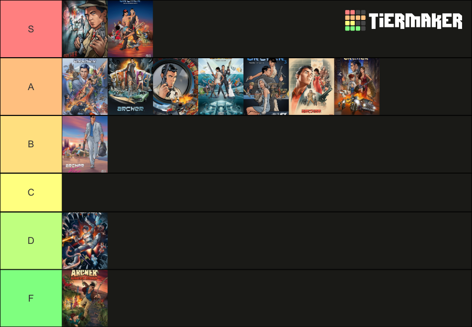 archer fx seasons Tier List (Community Rankings) - TierMaker