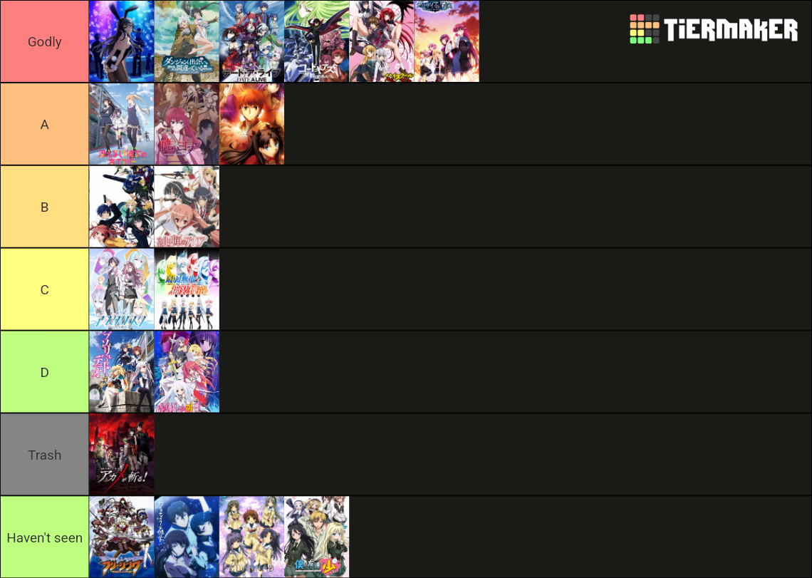 Best Harem Anime and Manga Tier List (Community Rankings) - TierMaker