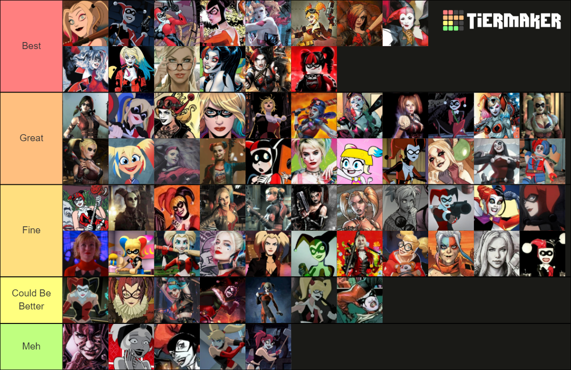 Harley Quinn Versions Tier List (Community Rankings) - TierMaker
