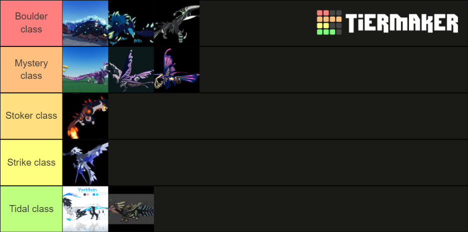 Roblox creatures of sonaria creatures classification Tier List ...