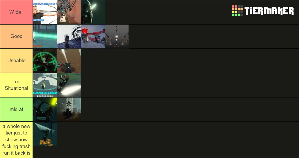 Deepwoken Bells 05/26/2022 p2 Tier List (Community Rankings) - TierMaker