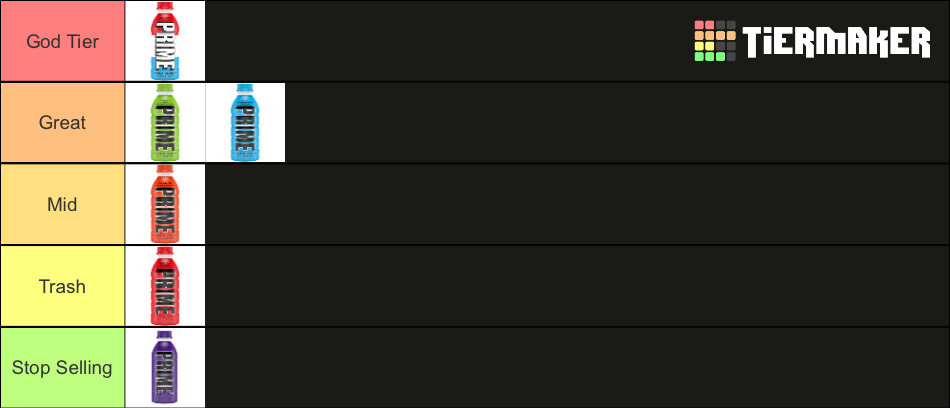 Prime Hydration Tier List (Community Rankings) - TierMaker