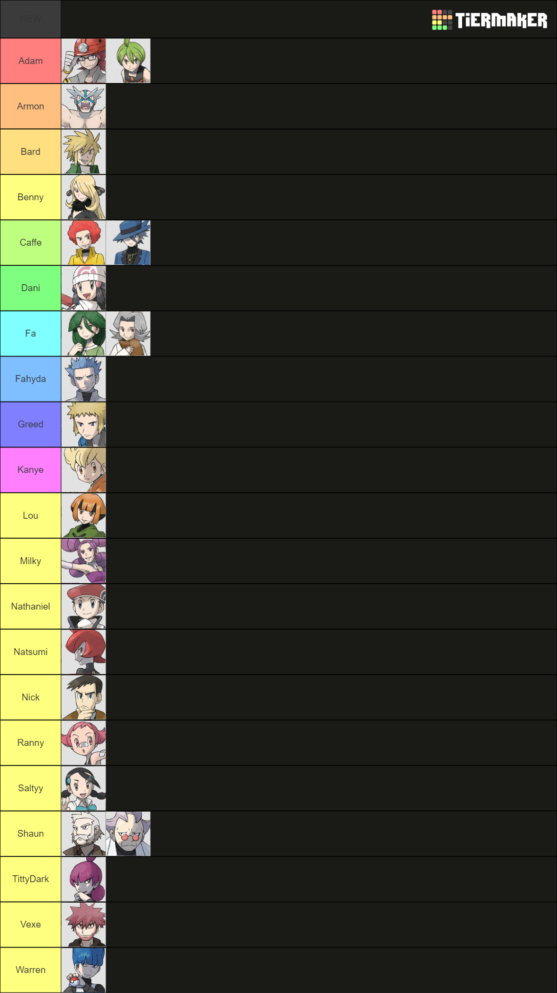 Favorite Pokemon NPCs Tier List (Community Rankings) - TierMaker