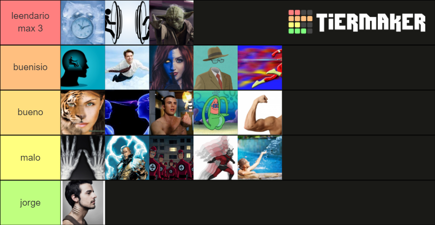 Super Powers Tier List (Community Rankings) - TierMaker