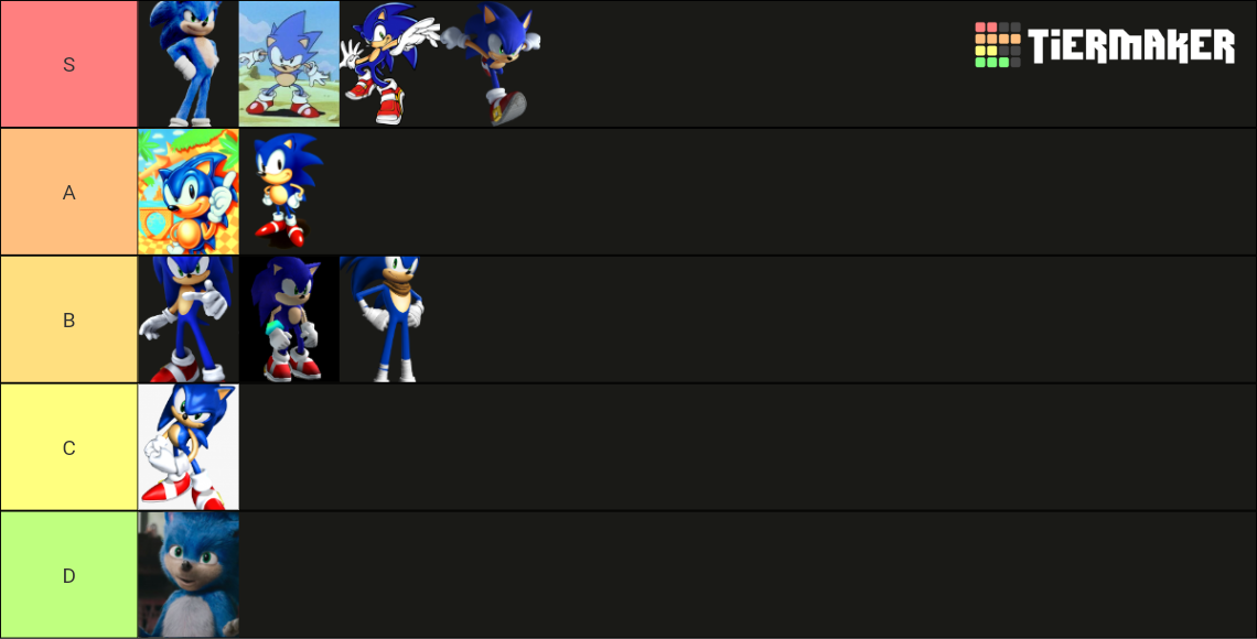 Sonic The Hedgehog Designs Tier List (Community Rankings) - TierMaker