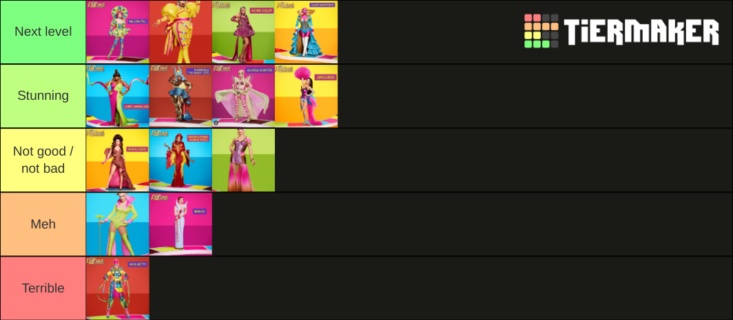 rpdr season 14 promo looks Tier List (Community Rankings) - TierMaker