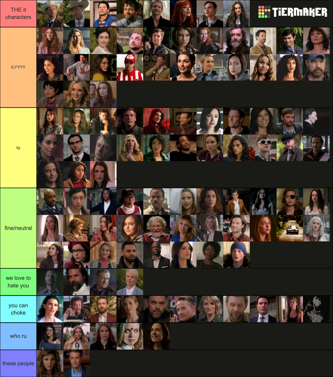 the ULTIMATE supernatural characters ranking chart Tier List (Community ...