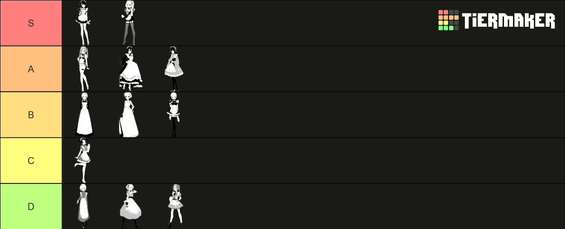 Types of maid uniform Tier List (Community Rankings) - TierMaker