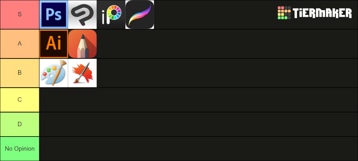 Drawing Program Tier List (Community Rankings) - TierMaker